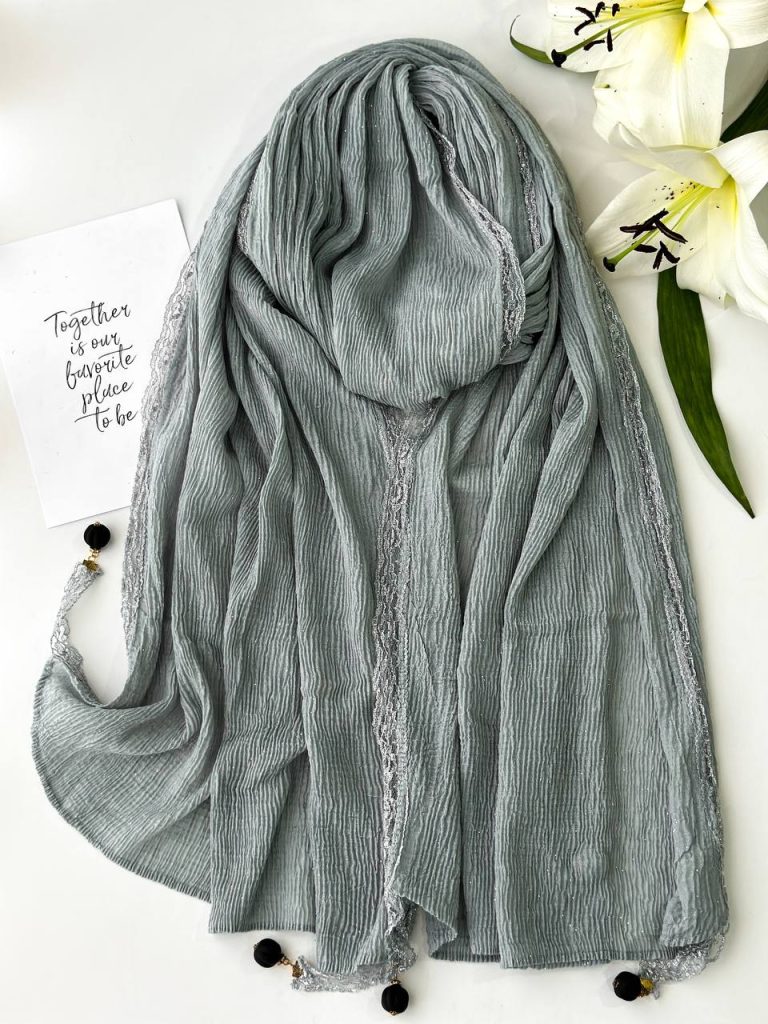 شال دانتل مرواریدی - فروشگاه هانا گالری